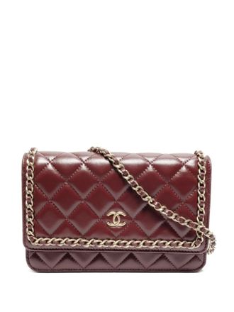 Chanel sac port&eacute; &eacute;paule &agrave; anse cha&icirc;ne (2020-2021) - Rouge