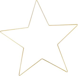 Valiclud Metallrahmen Stern 25cm Pentagramm Wanddeko Zum Aufhängen Dekoratives Ornament Gold Robust Sicher Für Fenster Tür Selbstgemacht Bastelrahmen Weihnacht