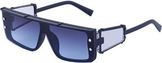 Generic Lunettes de soleil rectangulaires steampunk pour femme - Petites lunettes de soleil tendance de luxe pour homme - Une pièce - Nuances de lunettes de s