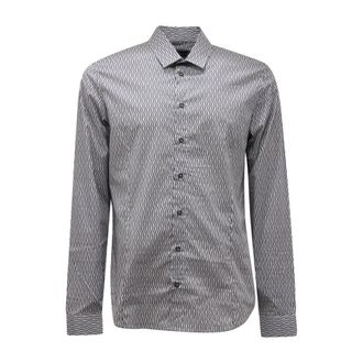 Patrizia Pepe Slim Fit Wei&szlig;es Hemd - - Shirts - Herren - Blau - M