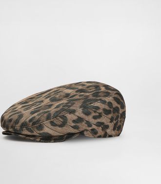 Dolce & Gabbana Leopard-print Jacquard Flat Cap - Mann H&uuml;te Und Handschuhe Animalprint 58