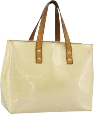 Louis Vuitton Sac &agrave; main en cuir verni Pre-owned - Femme - Pre-owned - Beige - Taille: ONE Size