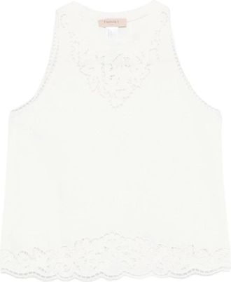 Twinset Femme, Tops, Blanc, Taille: 36 FR Hauts sans manches