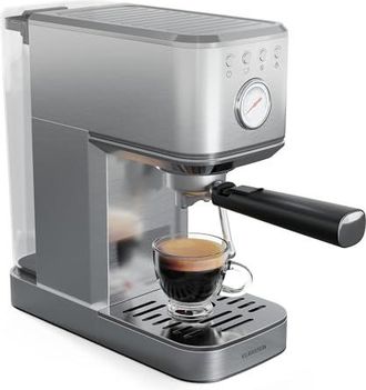 Klarstein Klarstein SteelPresso Slim machine &agrave; expresso - 20 bars, 1350 W, buse vapeur, r&eacute;servoir 1,2 L, acier inoxydable, compacte, facile &agrave; utiliser & nettoye