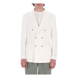 Eleventy Zweireiher-Jacke - - Jackets - Herren - Wei&szlig; - L
