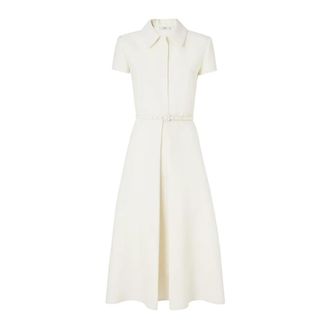 Fendi Woll- und Seidenkleid - - Dresses - Damen - Wei&szlig; - XS