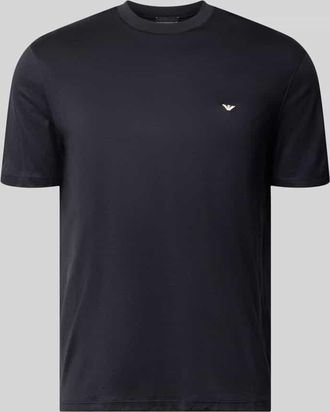 Emporio Armani T-Shirt aus Lyocell-Mix mit Label-Stitching