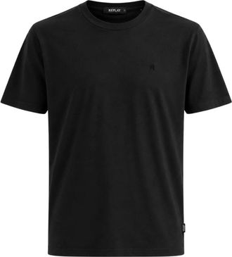 Replay Rundhals-T-Shirt - - Tops - Herren - Schwarzk - 2XL