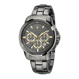 Maserati Homme, Accessoires, Noir, Taille: ONE Size Montre Homme Successo 44 mm Bracelet en Acier Inoxydable R8873621007