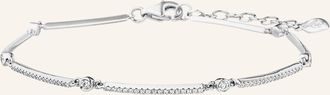 Leaf Armband Bar Aus 18 Karat Weißgold Mit Diamanten silber