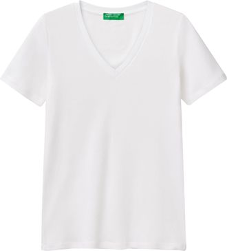 Benetton Damen 3ga2e4230 T-Shirt, Optisches Weiß 101, XX-Small