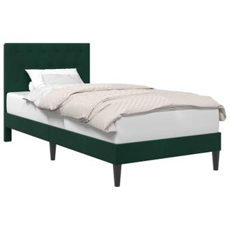 vidaXL Struttura Del Letto Verde Scuro 100 X 200 Cm Velluto Vidaxl