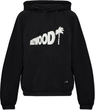 Palm Angels Baumwoll-Sweatshirt mit Print - - Sweatshirts & Hoodies - Herren - Schwarzk - M
