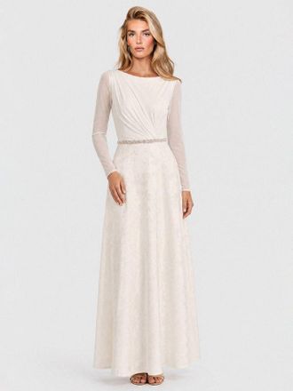 Apart Brautkleid aus Mesh und Jacquard