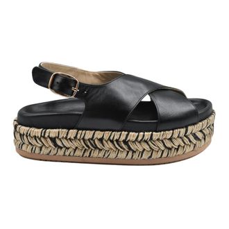 Paloma Barcel&oacute; Schwarze Keil Espadrilles Kn&ouml;chelriemen Schuhe - - Shoes - Damen - Schwarzk - 41 EU