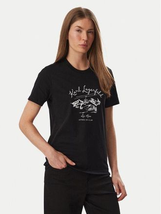 Karl Lagerfeld T-Shirt Apres B4W17039 Schwarz Regular Fit