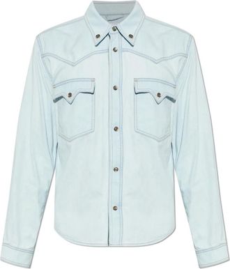 Versace Homme, Chemises, Bleu, Taille: M Chemise en denim