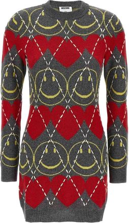 Moschino Knielanges Kleid - Bunt