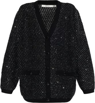 Gestuz cardigan à poches boutonnées - Noir