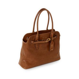 Miu Miu Adventure-Lederhandtasche - Braun