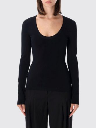 Stella McCartney Slim Fit lang&auml;rmeliges U-Ausschnitt-Stricktop aus Viskosemischung