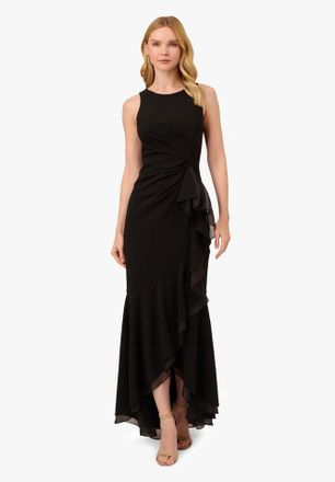 Adrianna Papell Abendkleid Ruffle Crepe Halter Gown Elegant, modern, stilvoll