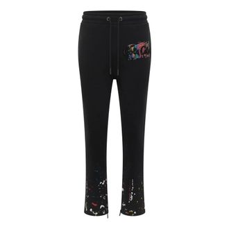 Carlo Colucci Paint-Drop Sweatpants - - Trousers - Herren - Schwarzk - L