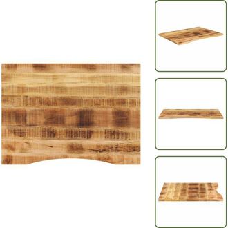 vidaXL The Living Store - vidaXL Schreibtischplatte mit Aussparung 100x80x2,5cm Massivholz Mango