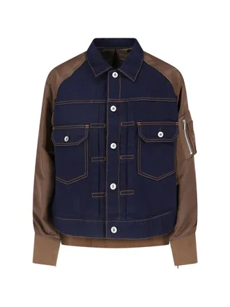 sacai Denim And Nylon Jacket