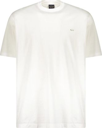 Paul & Shark Homme, Tops, Blanc, Taille: 3XL T-shirt &agrave; manches courtes