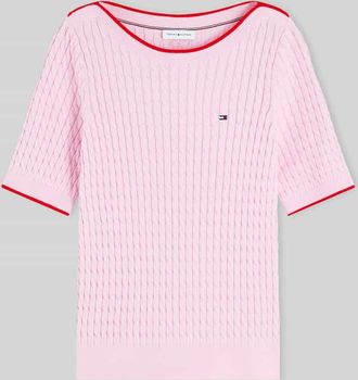 Tommy Hilfiger Regular Fit Pullover aus reiner Baumwolle mit kurzen &Auml;rmeln