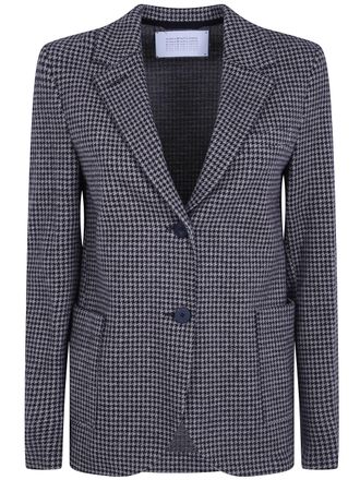 Harris Wharf London Jacket Stand Up Collar Patterned Moleskin