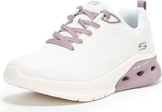 Skechers Womens Glide Step Arc Waves 2.0-Now in Sneaker, White Opulent Garden, 38 EU