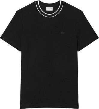 Lacoste Homme, Tops, Noir, Taille: S T-Shirt en Maille Col Rond