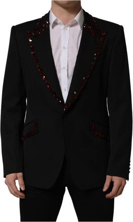 Dolce & Gabbana Homme, Vestes, Noir, Taille: 2XL Blazers