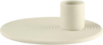 Blomus Kerzenhalter Nona | Kerzenst&auml;nder aus Keramik | Farbe Vanilla | Moderner Deko Kerzenhalter f&uuml;r Stabkerzen | Minimalistisches Design