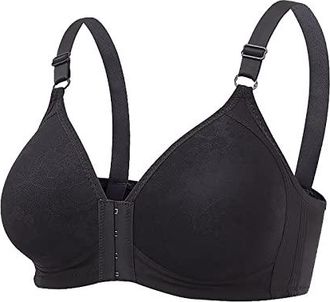 Generic Soutien-gorge 2026 pour femme - Mince &agrave; boutons sur le devant - Sans bordure - Sous-v&ecirc;tements tendance, Noir, B