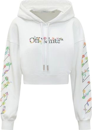 Off-white Femme, Sweatshirts et sweats &agrave; capuche, Blanc, Taille: 40 FR Glowing Flower Sweat