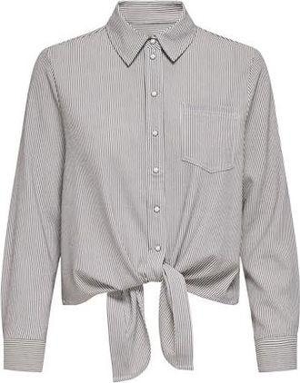 Only Female Hemd Onllecey Ls Knot T-Shirt Noos WVN, Vert pin, S Femmes