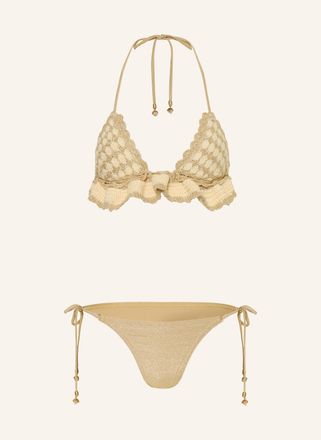 Zimmermann Triangel-Bikini Wanderlust Mit Glitzergarn gold