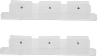 Soimiss 2 Stück Wand-blumenregal aus Transparentem Acryl mit Starker Saugnapfhalterung Wandmontiertes Platzsparendes Fensterregal für Pflanzen und Kräuter Ins