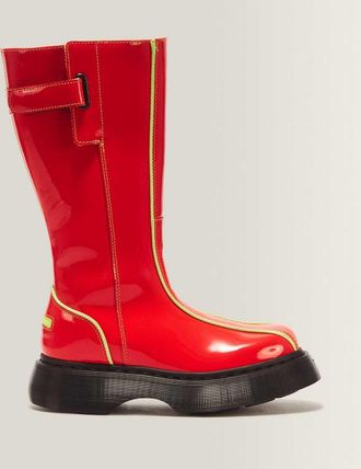 Dr. Martens Buzz Hi Powerpuff Stiefel in Rot, Gr&ouml;&szlig;e: 36