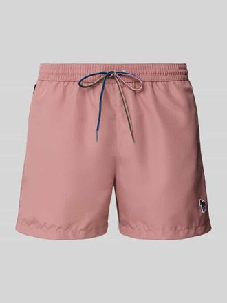 Paul Smith Badehose mit Label-Patch Modell ZEBRA