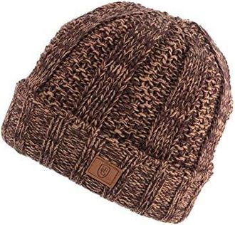 Nyls Cr&eacute;ation Gros Bonnet Marron Homme et Femme Laine Doublure Polaire Tradition Dyston - Mixte