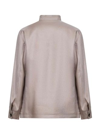 Tagliatore Mens Jacket Tempest Linen Dove Grey Beige