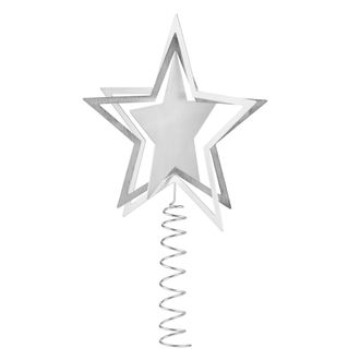 Blomus Weihnachtsbaumspitze -KITAI- | Christbaumspitze Stern | Weihnachtsschmuck (Silver, M)