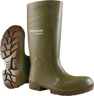 Dunlop Dunlop Protective Footwear, CA61831, Purofort FoodPro MultiGrip Safety, Olivgrün und Braun, Größe 44 EU