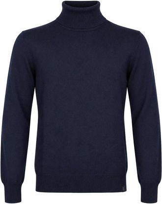 Fay Pull Col Roul&eacute; - Bleu Fonc&eacute;