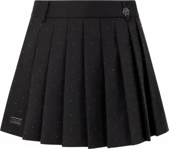 Philipp Plein Crystal Strass Mini Skirt
