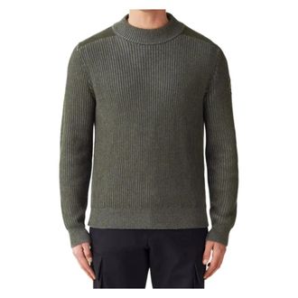 Belstaff Gr&uuml;ner Wolle-Baumwolle Lupetto Stanley Pullover - - Knitwear - Herren - Gr&uuml;n - XL